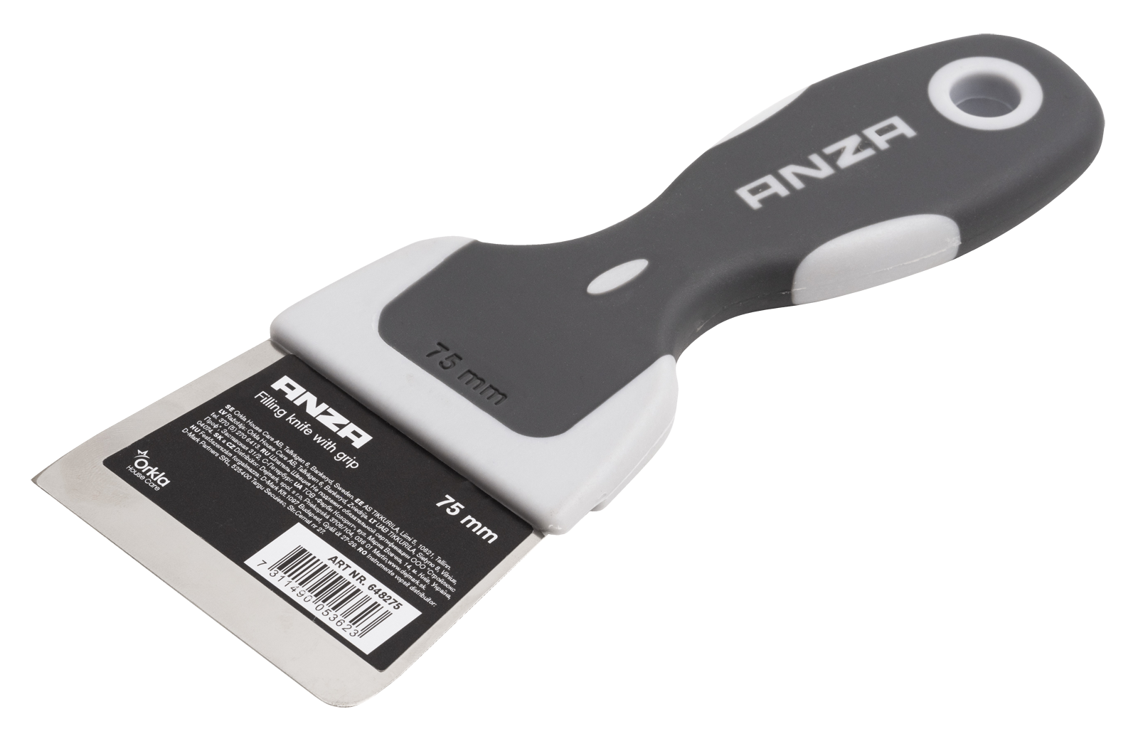 Spartel med skaft 75 mm - Malerværktøj og tilbehør - Anza